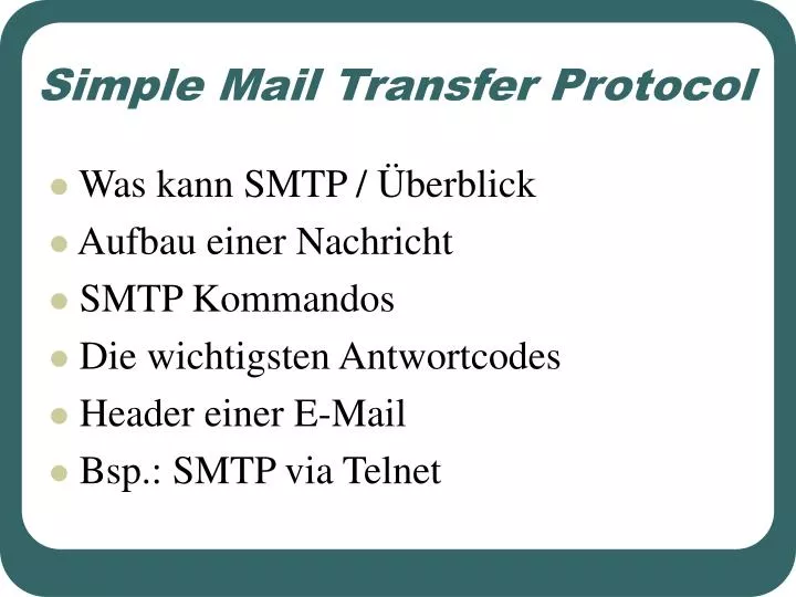 PPT - Simple Mail Transfer Protocol PowerPoint Presentation, free ...