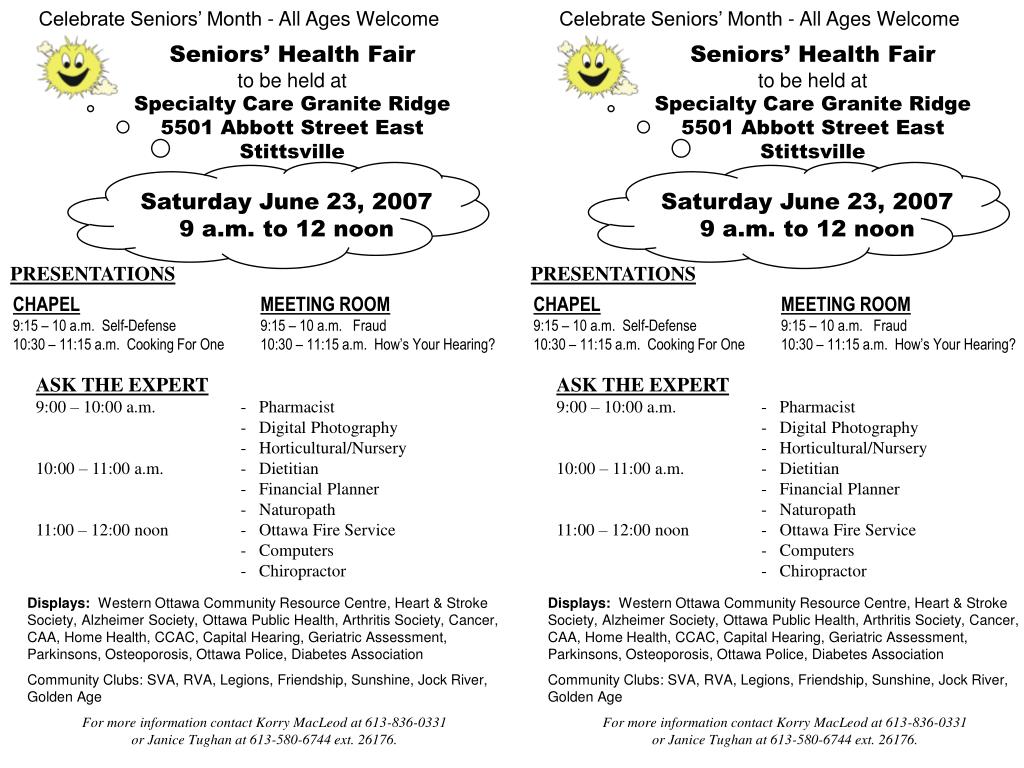 PPT - Celebrate Seniors’ Month - All Ages Welcome PowerPoint ...