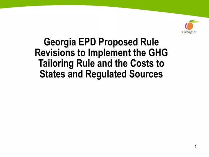 PPT - Federal Tailoring Rule PowerPoint Presentation, free download ...