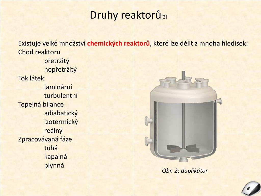 PPT - Chemické reaktory – rozdělení , reaktory pro pevnou fázi ...