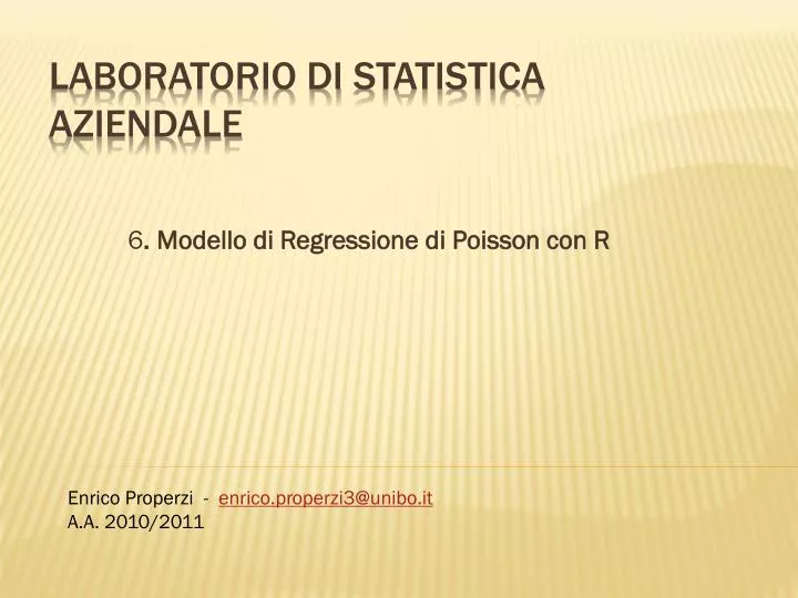 PPT - LABORATORIO DI STATISTICA AZIENDALE PowerPoint Presentation, free ...
