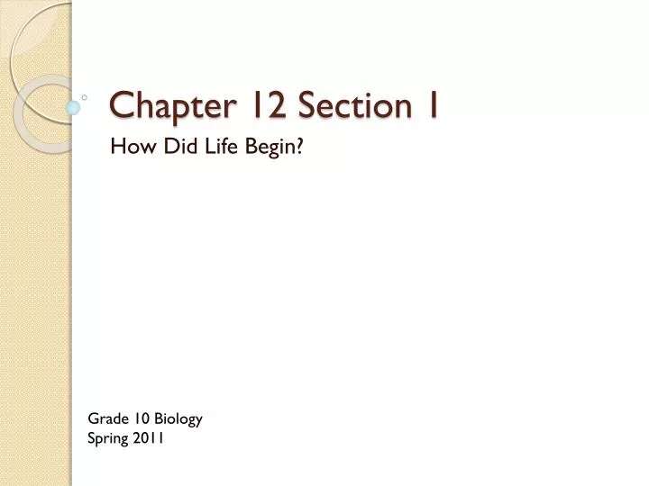 PPT - Chapter 12 Section 1 PowerPoint Presentation, free download - ID:7052747