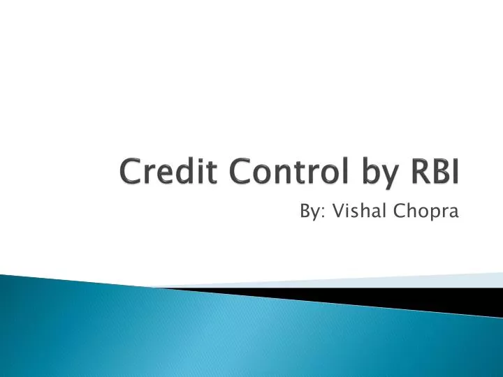 PPT - Credit Control by RBI PowerPoint Presentation, free download - ID ...