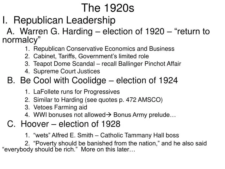 PPT - The 1920s PowerPoint Presentation, free download - ID:7053458