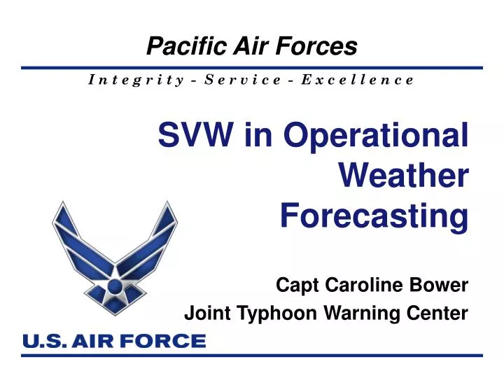 PPT - SVW in Operational Weather Forecasting PowerPoint Presentation ...
