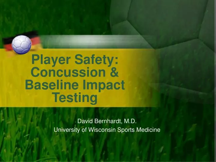 PPT - Player Safety: Concussion & Baseline Impact Testing PowerPoint ...