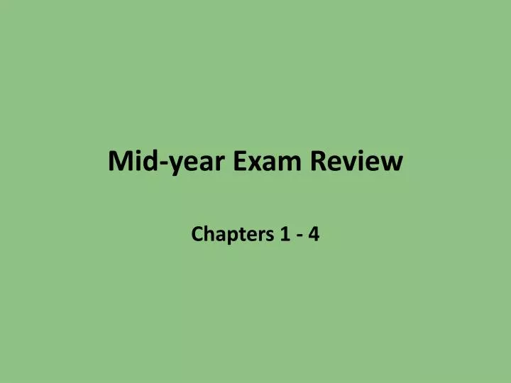 PPT - Mid-year Exam Review PowerPoint Presentation, free download - ID ...