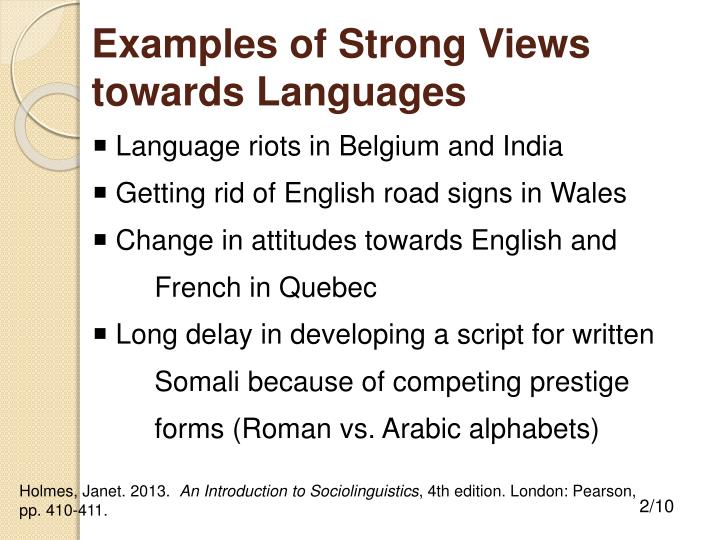 PPT - Language Attitudes PowerPoint Presentation - ID:7054344