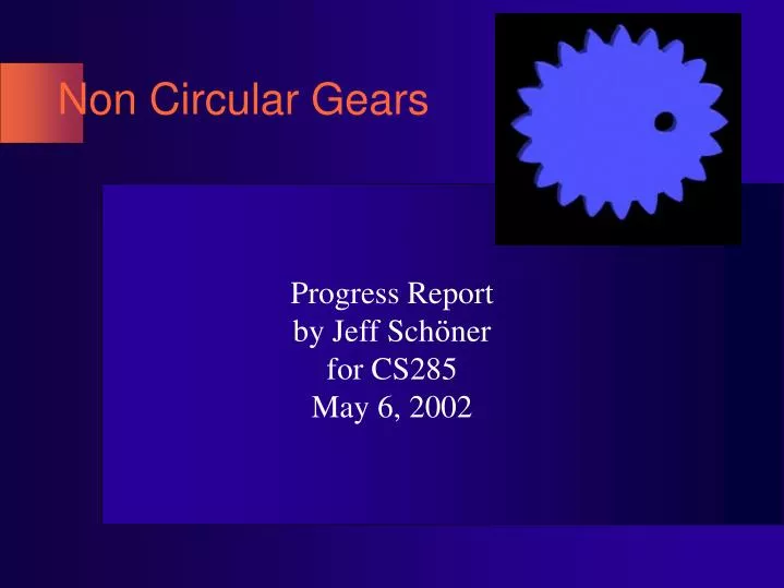 PPT - Non Circular Gears PowerPoint Presentation, free download - ID ...