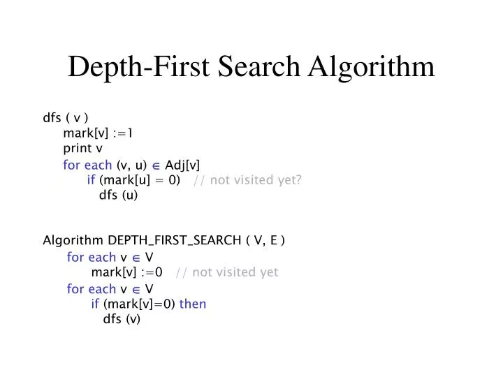 PPT - Depth-First Search Algorithm PowerPoint Presentation, free ... PPT - Depth-First Search Algorithm PowerPoint Presentation, free ...