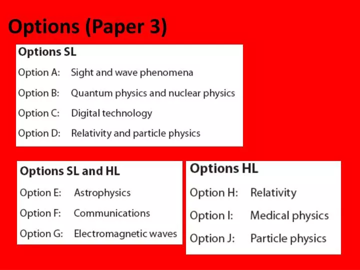 PPT - Options (Paper 3) PowerPoint Presentation, free download - ID:7055782