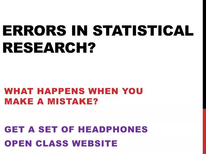 Ppt Errors In Statistical Research Powerpoint Presentation Free 1790