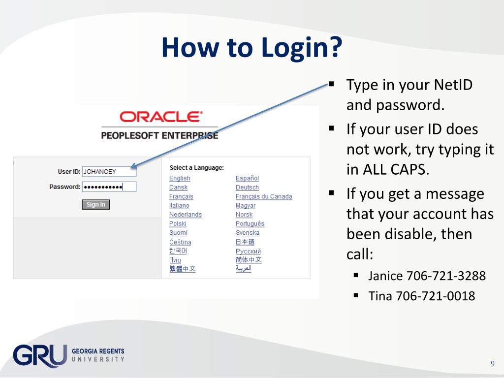 PPT - PeopleSoft Financials Basic Navigation PowerPoint Presentation ...