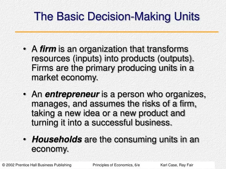 PPT - The Basic Decision-Making Units PowerPoint Presentation, free ...