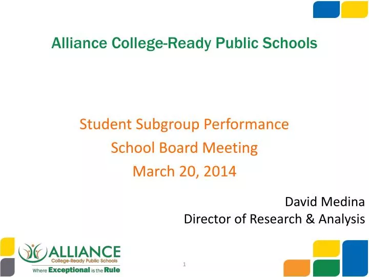 PPT - Alliance College-Ready Public Schools PowerPoint Presentation ...