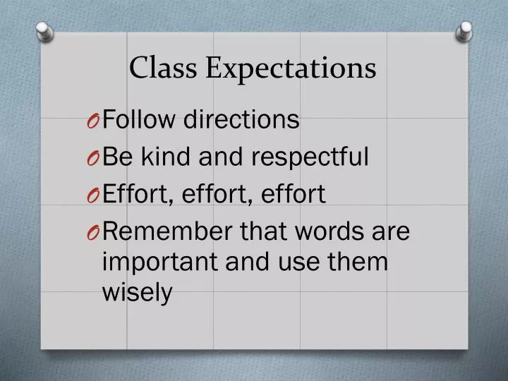 PPT - Class Expectations PowerPoint Presentation, free download - ID ...