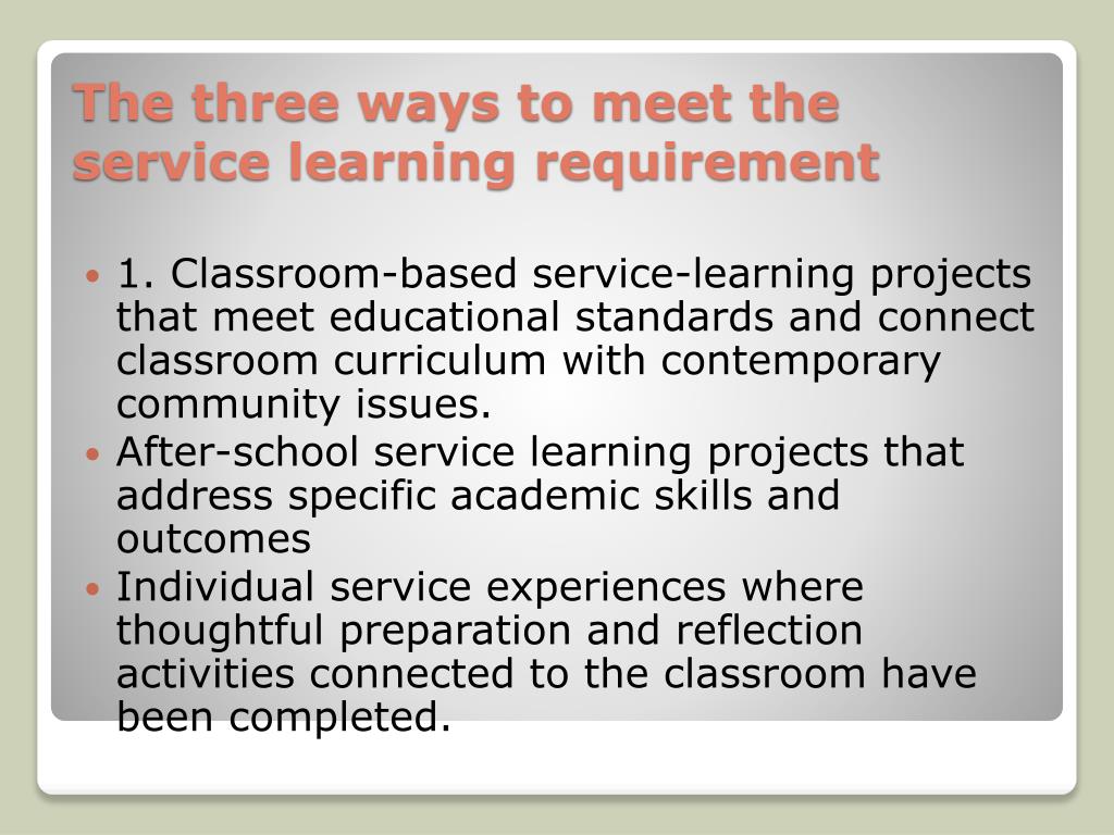 PPT - What Y ou N eed to Know A bout S ervice L earning! PowerPoint ...