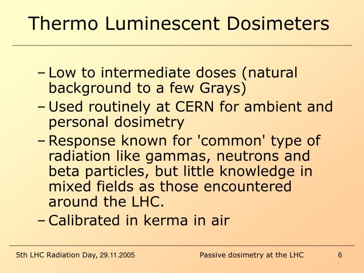 PPT - Passive dosimetry at the LHC PowerPoint Presentation - ID:7059087