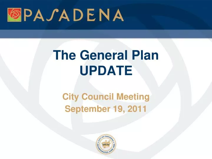 PPT - The General Plan UPDATE PowerPoint Presentation, free download ...