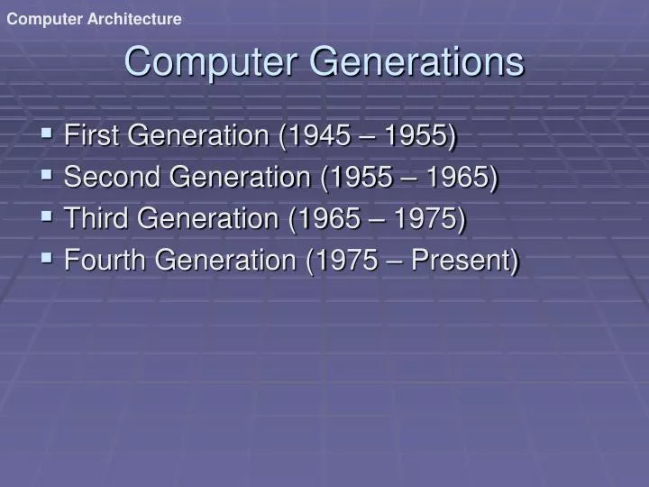 Ppt Computer Generations Powerpoint Presentation Free Download Id