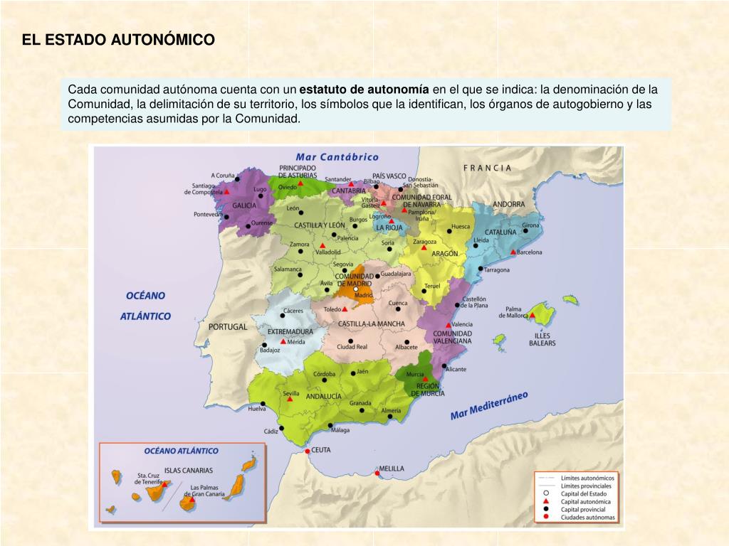 PPT - EL ESTADO AUTONÓMICO ESPAÑOL (derivado de la Constitución de 1978 ...