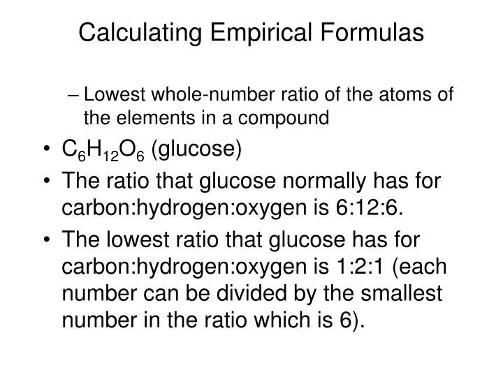 PPT - Calculating Empirical Formulas PowerPoint Presentation, free ...