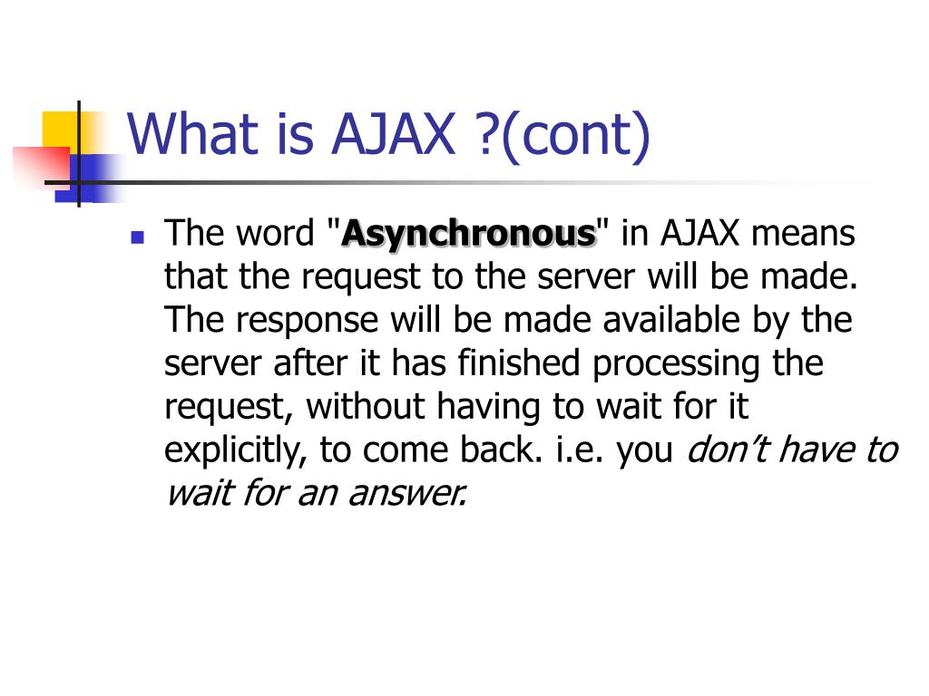 Ppt Ajax Asynchronous Javascript And Xml Powerpoint Presentation Id7064582