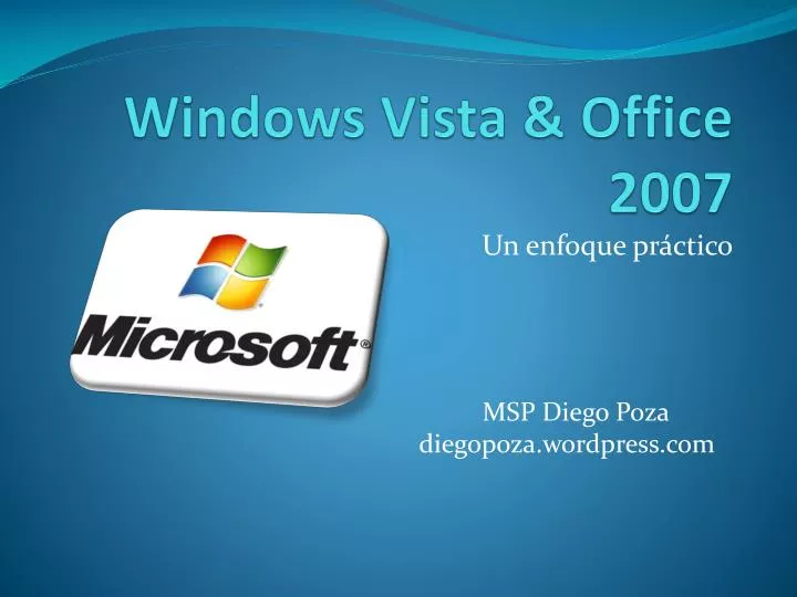 PPT - Windows Vista & Office 2007 PowerPoint Presentation, free ...