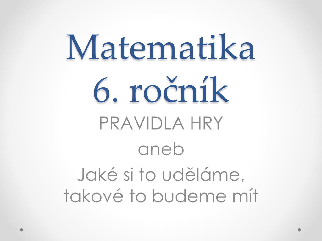 PPT - Matematika 6. ročník PowerPoint Presentation, free download - ID ...