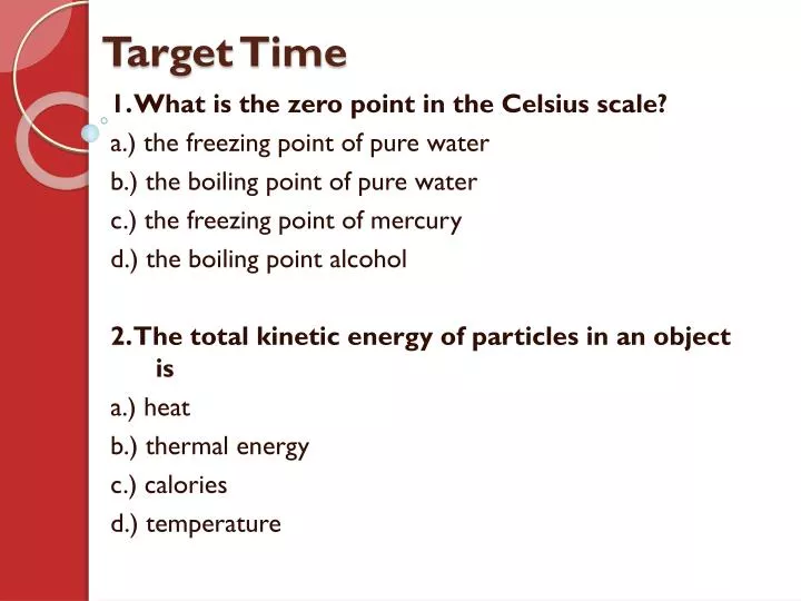 PPT - Target Time PowerPoint Presentation, free download - ID:7066649