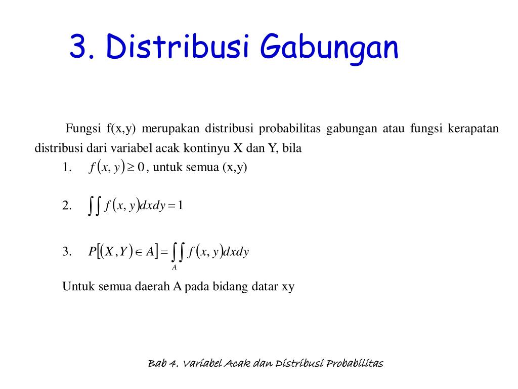 PPT - BAB IV VARIABEL ACAK DAN DISTRIBUSI PROBABILITAS PowerPoint ...