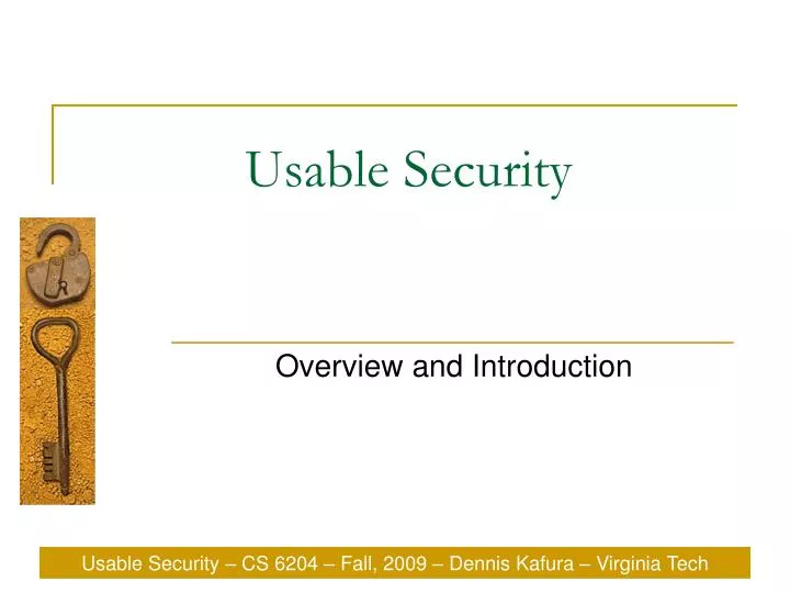 PPT - Usable Security PowerPoint Presentation, free download - ID:7066994
