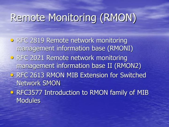 PPT - Remote Monitoring (RMON) PowerPoint Presentation, free download ... PPT - Remote Monitoring (RMON) PowerPoint Presentation, free download ...