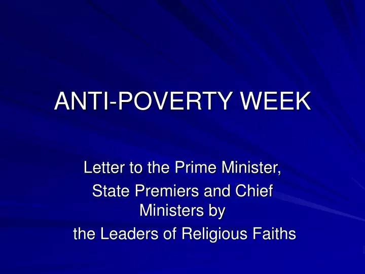 PPT - ANTI-POVERTY WEEK PowerPoint Presentation, free download - ID:7067156