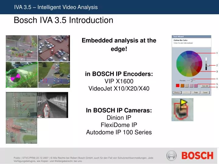 PPT - Bosch IVA 3.5 Introduction PowerPoint Presentation, free download - ID:7067247
