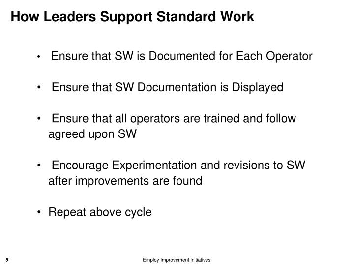 PPT - The Fundamentals Of Standard Work PowerPoint Presentation - ID ...