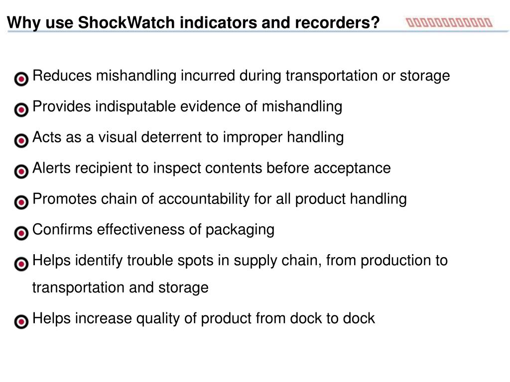 PPT - ShockWatch Impact & Tilt Products PowerPoint Presentation - ID ...