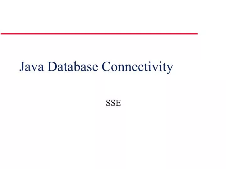 PPT - Java Database Connectivity PowerPoint Presentation, free download ... PPT - Java Database Connectivity PowerPoint Presentation, free download ...