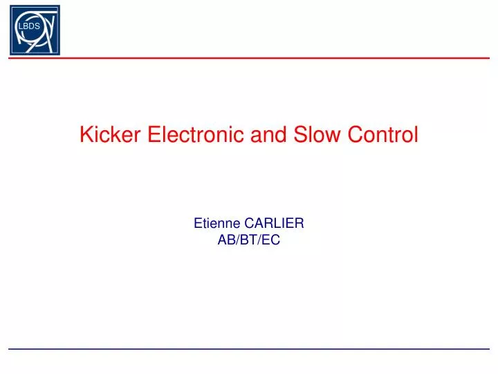 PPT - Kicker Electronic and Slow Control PowerPoint Presentation, free ...