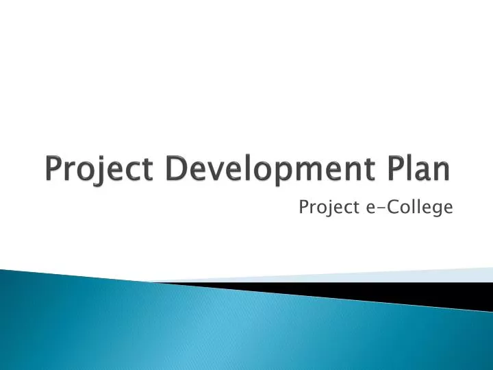 PPT - Project Development Plan PowerPoint Presentation, free download ...