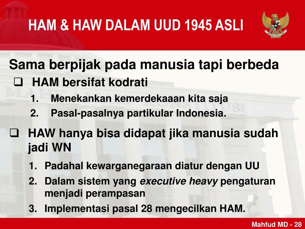 PPT - Prof. Dr. Mahfud MD, S.H. Ketua Mahkamah Konstitusi PowerPoint ...