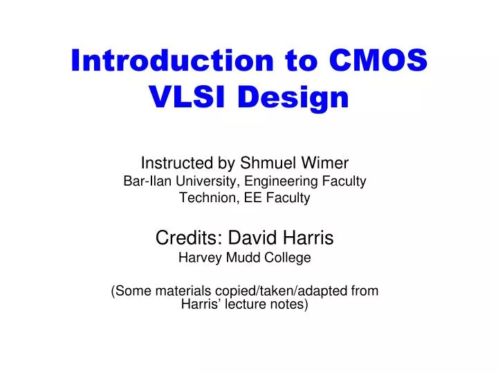 PPT - Introduction to CMOS VLSI Design PowerPoint Presentation, free ...