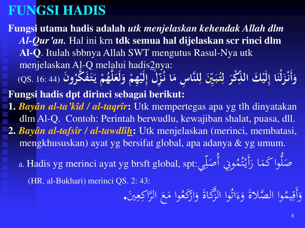 PPT - PENGANTAR ILMU HADIS Oleh: Syakir Jamaluddin PowerPoint ...