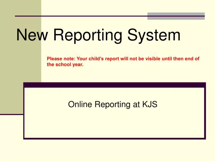 PPT - New Reporting System PowerPoint Presentation, free download - ID ...