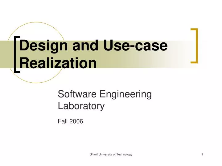 PPT - Design and Use-case Realization PowerPoint Presentation, free ...