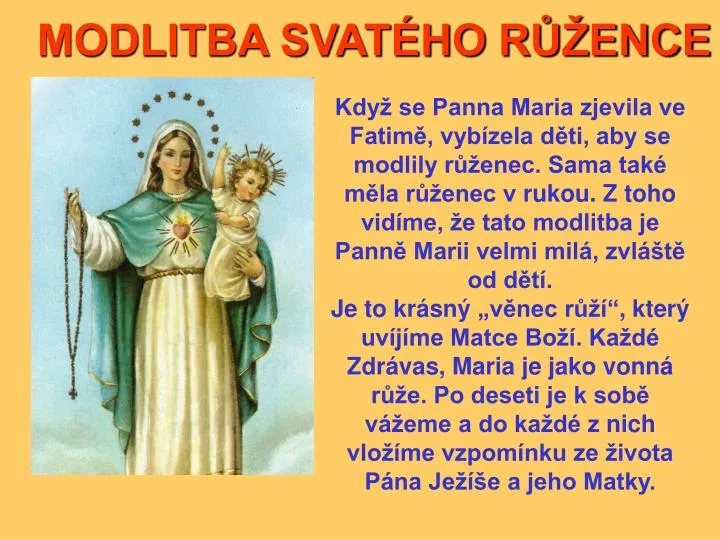 PPT - MODLITBA SVATÉHO RŮŽENCE PowerPoint Presentation, free download ...