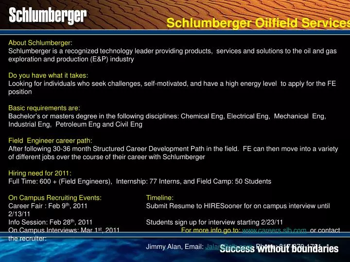 PPT - Schlumberger Oilfield Services PowerPoint Presentation, free ...