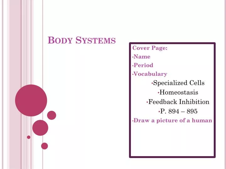 PPT - Body Systems PowerPoint Presentation, free download - ID:7075653