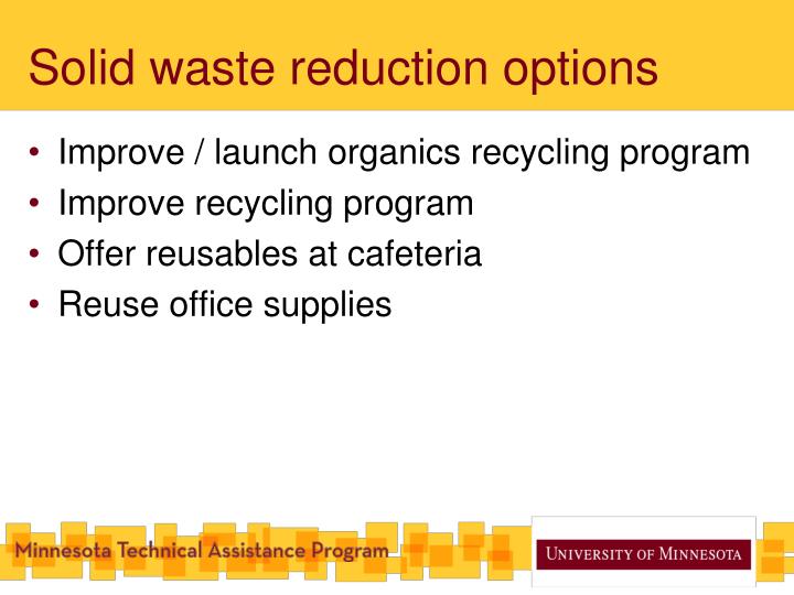 PPT - Solid Waste Reduction & Recycling Minnesota Pollution Control ...