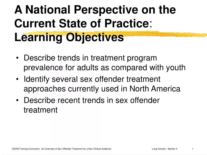 PPT - A National Perspective on the Current State of Practice ...